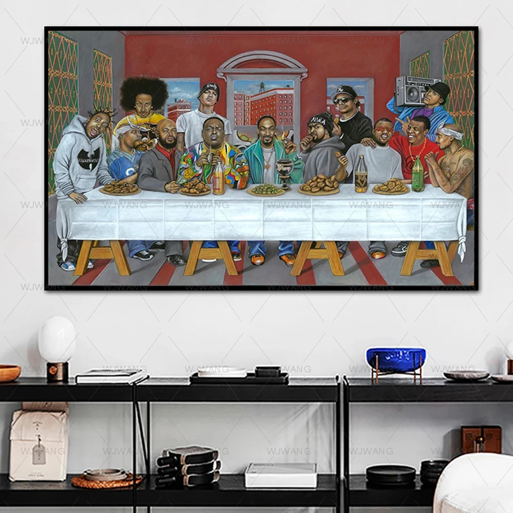 2PAC-West-Coast-Hip-Hop-Rapper-Last-Supper-Poster-Wall-Art-Picture ...