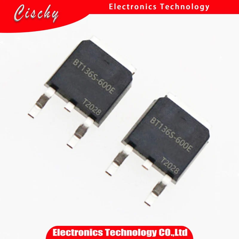 10 unids/lote BT136S 600E BT136 600E 252 SMD TRIAC|Circuitos integrados ...