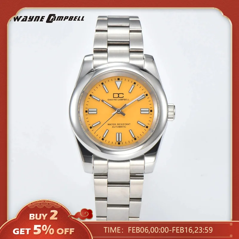 DWAYNE-CAMPBELL-Classic-Elegant-NH35-Men-s-Mechanical-Watch-100M-Waterproof-Stainless-Steel ...