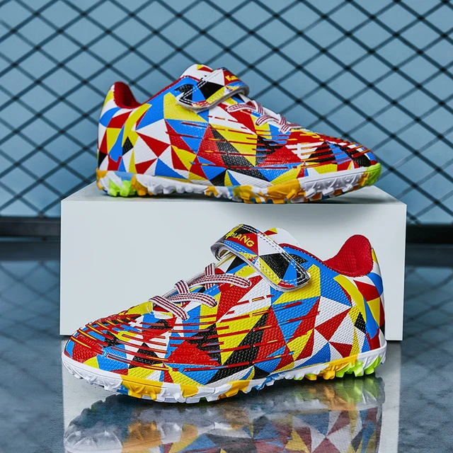 New Soccer Rotary Shoes for Kids Teenagers Boys Long Spikes Sneakers ...