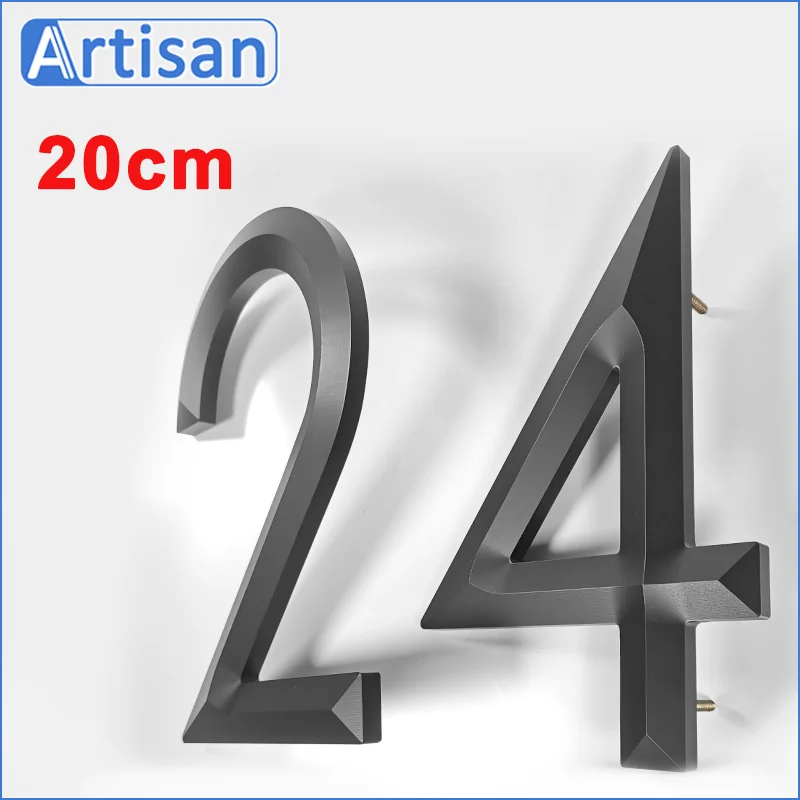 20cm Exterior House Numbers Digital #0-9 Door Alphabet Stereoscopic ...