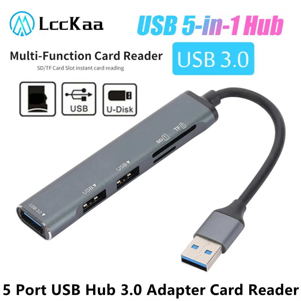 LccKaa-Adaptador-de-concentrador-USB-3-0-de-alta-velocidad-lector-de-tarjetas-divisor ...