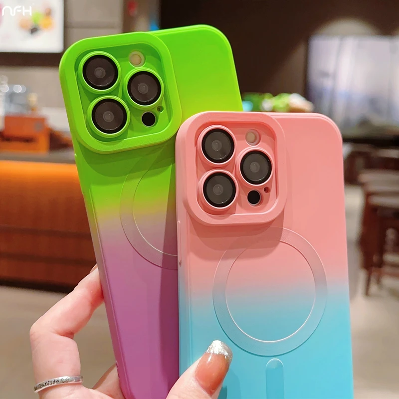 For-iPhone-15-Pro-Max-Luxury-Magsafe-Magnetic-Color-Square-Frame-Phone ...