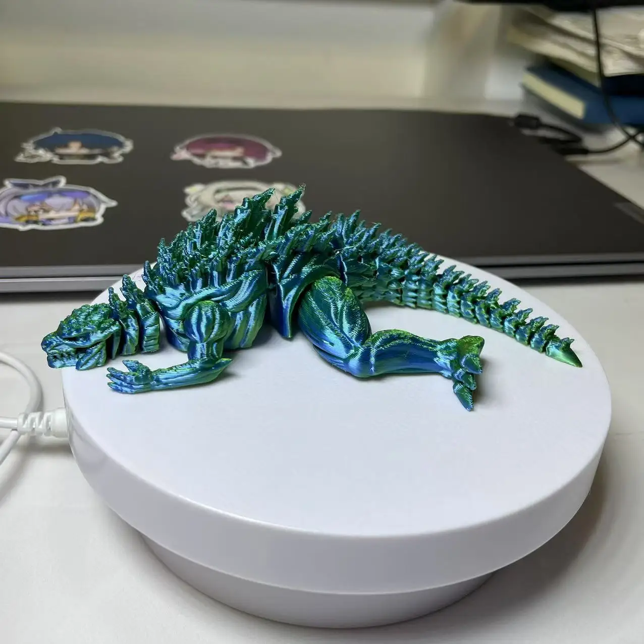 8CM Mini 3D Printed Muscle Godzilla blue-green Godzilla Toys Monster ...