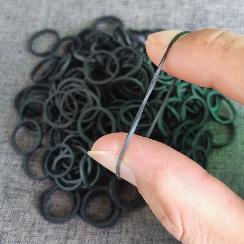 2000 Pcs Black O Rings Elastic Rubber Bands Stretchable Latex Rings ...