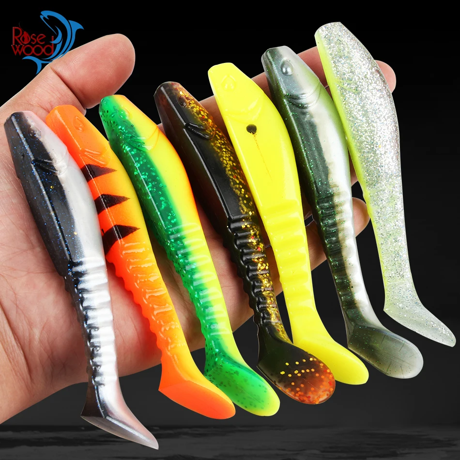 Rosewood-13cm-Soft-Fishing-Lure-Shad-Artificial-Bait-Paddle-Tail ...