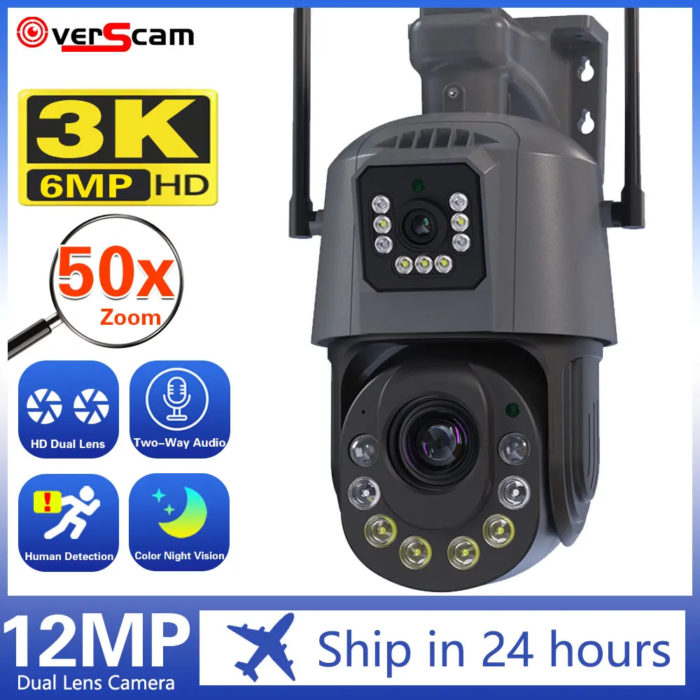 4K-8MP-Metal-Dual-Lens-PTZ-Wifi-Camera-Outdoor-50X-Optical-Zoom-AI ...