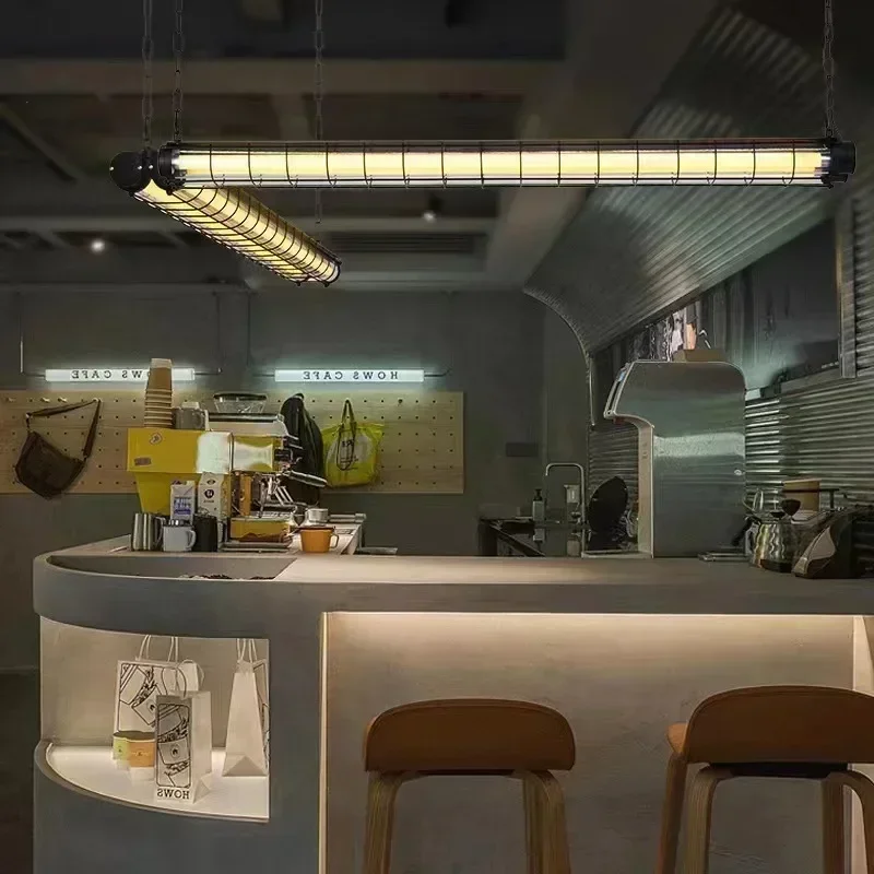 American Retro Long Bar Restaurant Light Industrial Style Coffee Shop ...