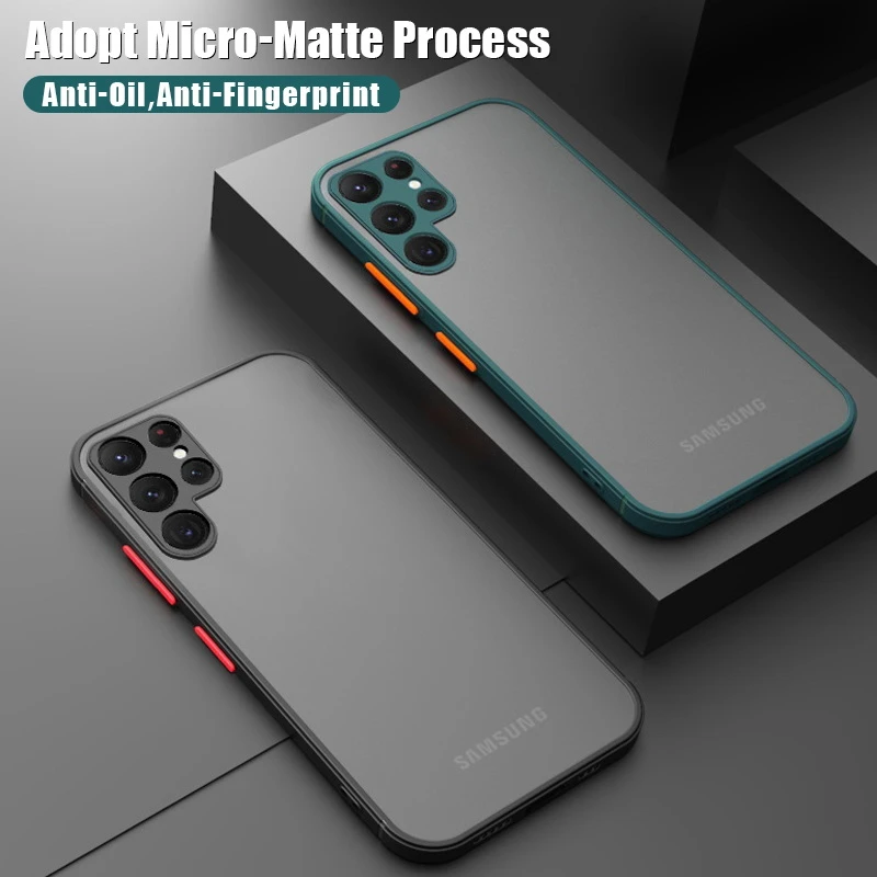 Acrylic Shockproof Matte Clear Case Cover For Samsung S22 S23 Ultra ...