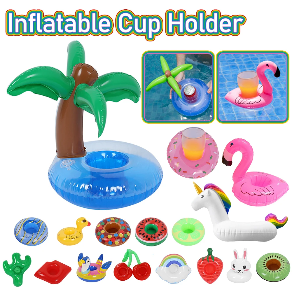 Inflatable-Cup-Holder-Unicorn-Flamingo-Drink-Bottle-Holder-Swimming ...
