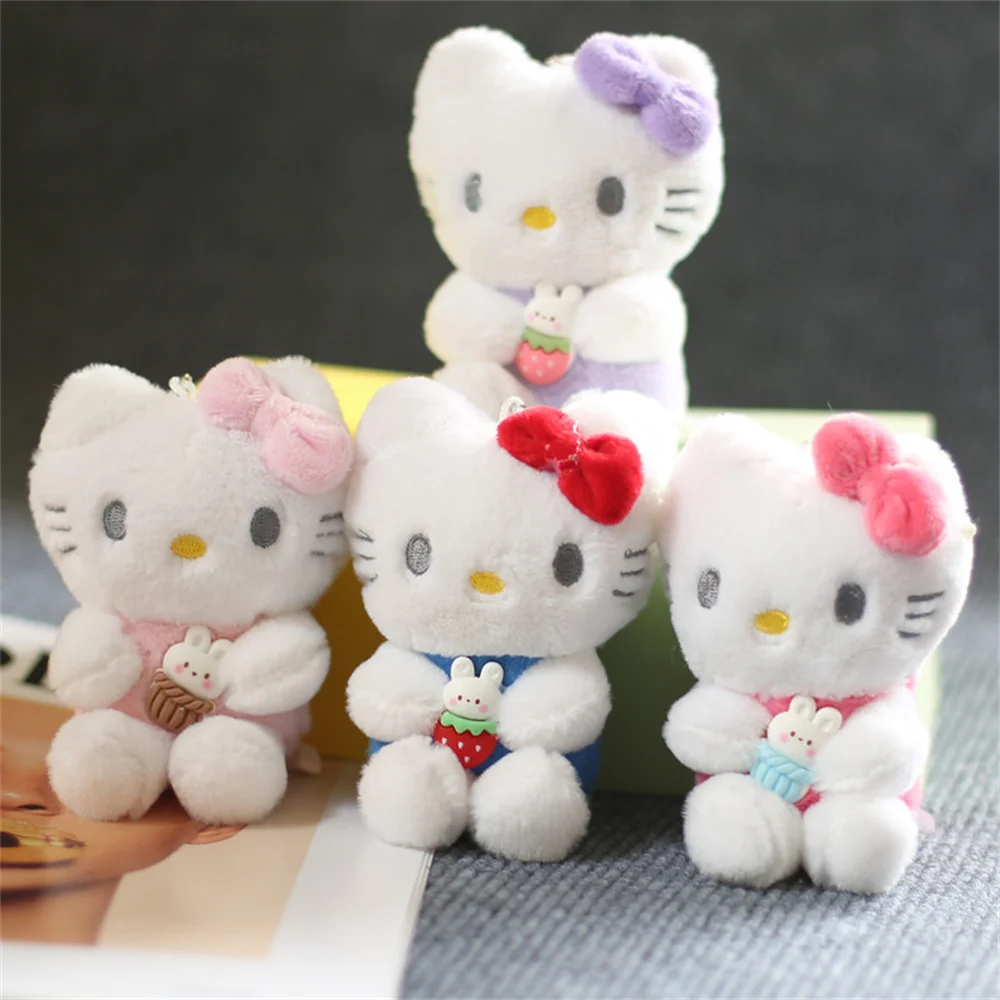 12Cm Kawaii Sanrio Keychain Cute Hello Kitty Multiple Colors Plushies ...
