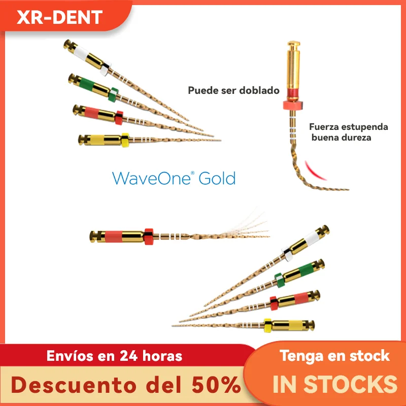 Limas-giratorias-doradas-de-onda-Dental-tratamiento-del-Canal-radicular ...