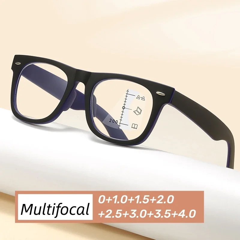 HD-Lens-Progressive-Multifocal-Reading-Glasses-Women-Men-Vintage-Square ...