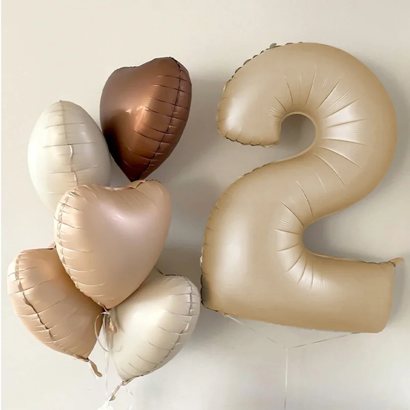 32inch-Cream-Color-Number-Balloons-1-9-Large-Digital-Foil-Helium-Ball ...