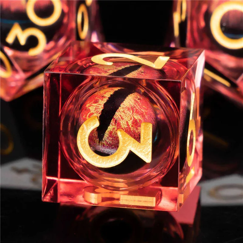 KERWELLSI-Float-Liquid-Core-Resin-Dungeon-and-Dragon-Dice-Set-DD-Sharp ...