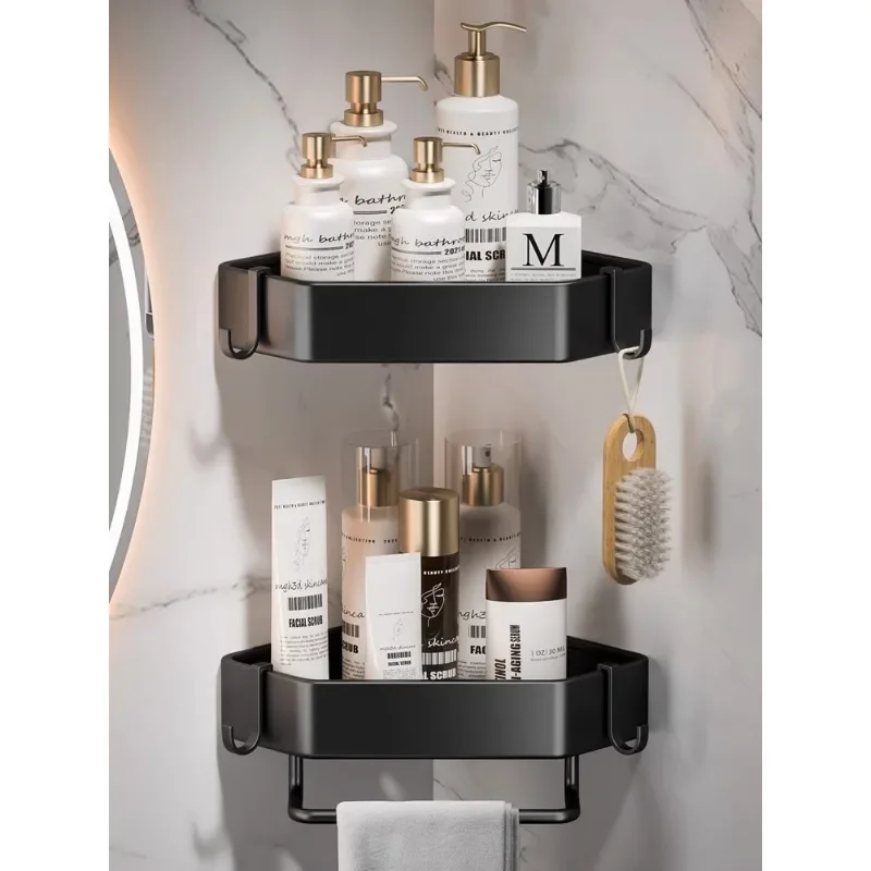 Nordic-Stainless-Steel-Corner-Shelf-Minimalist-No-Punch-Bathroom ...