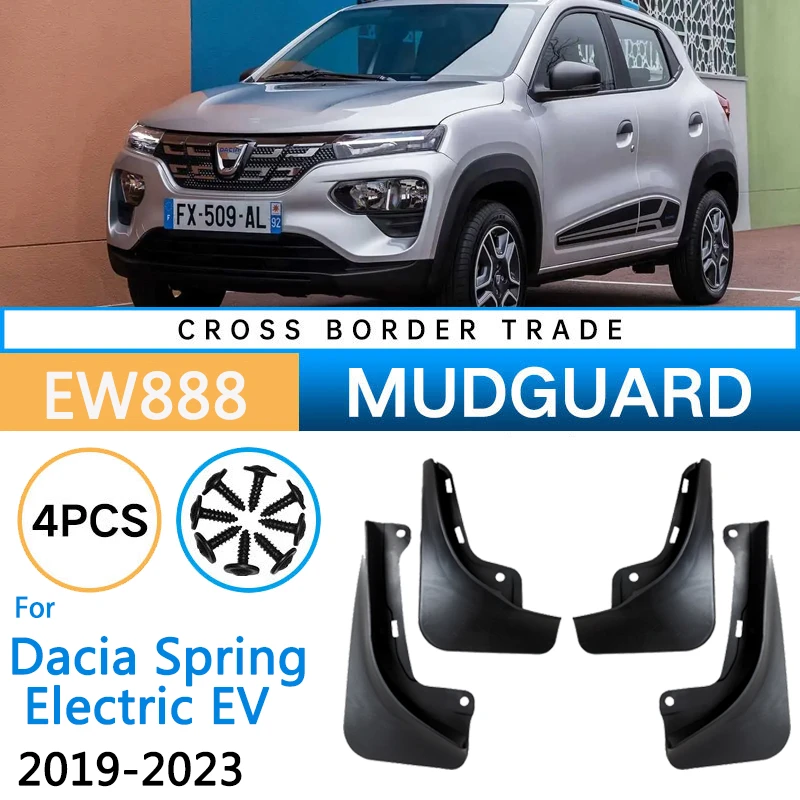 Car Mudguards For Dacia Spring Electric 2022 Ev 2019~2023 Front Rear ...