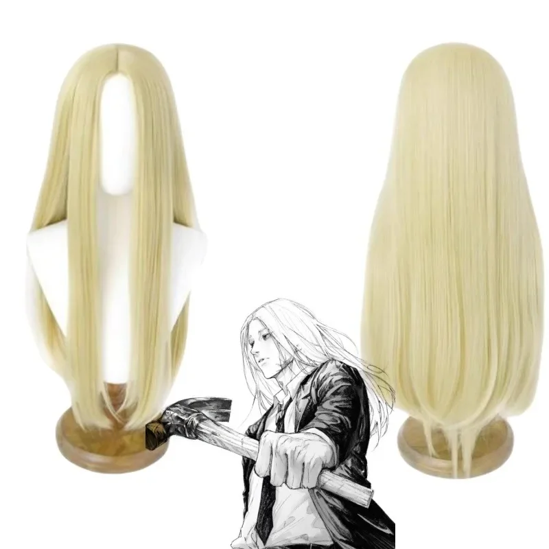 Anime Sakamoto Days Shishiba Cosplay Wig Blonde Yellow Long Hair ...