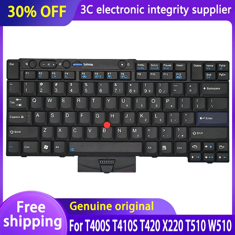 New-US-Keyboards-For-Thinkpad-T410I-X220-X2201-T410-T510-W510-T420 ...