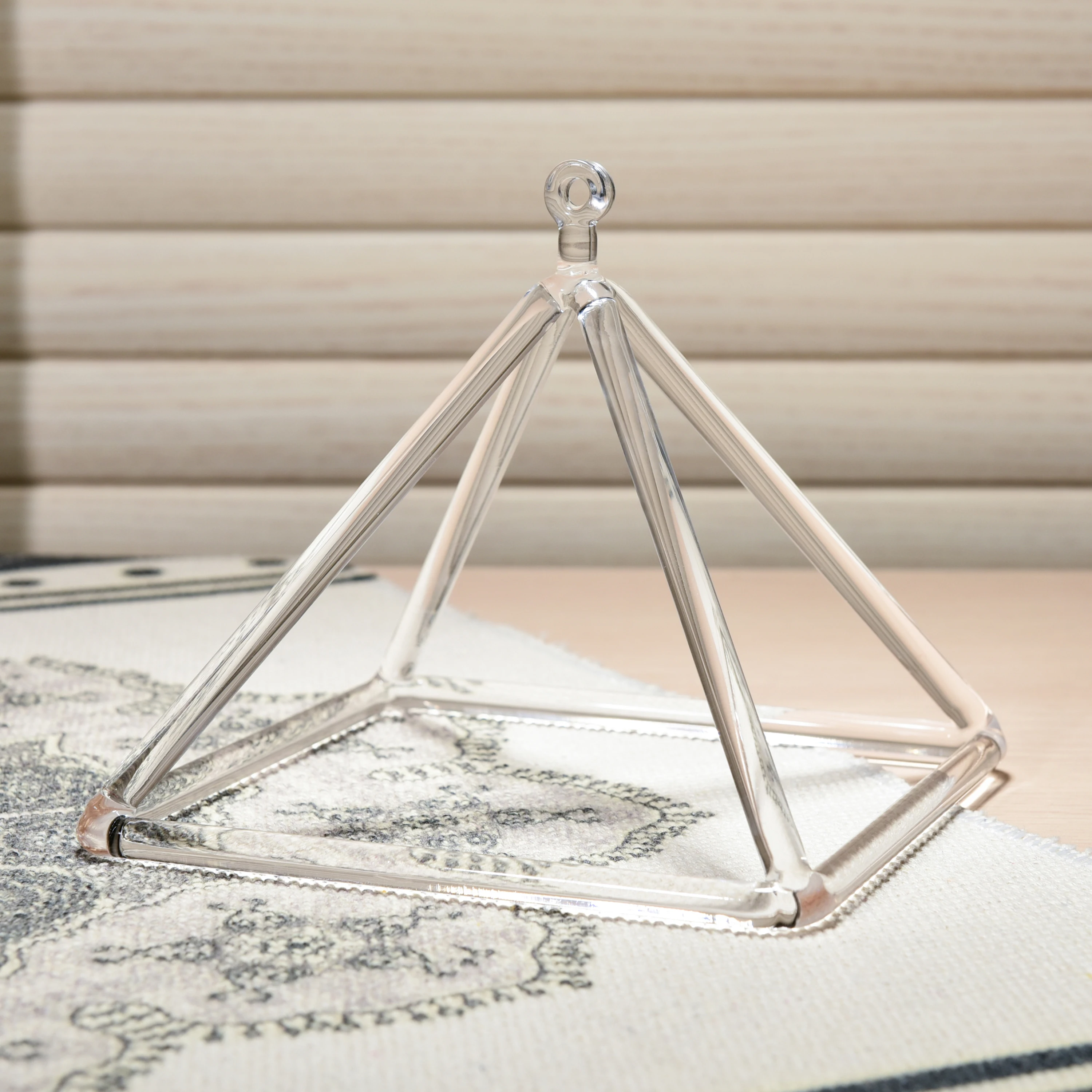 SITSANG 12 Inch Clear Crystal Singing Pyramid for Yoga Relaxed with ...