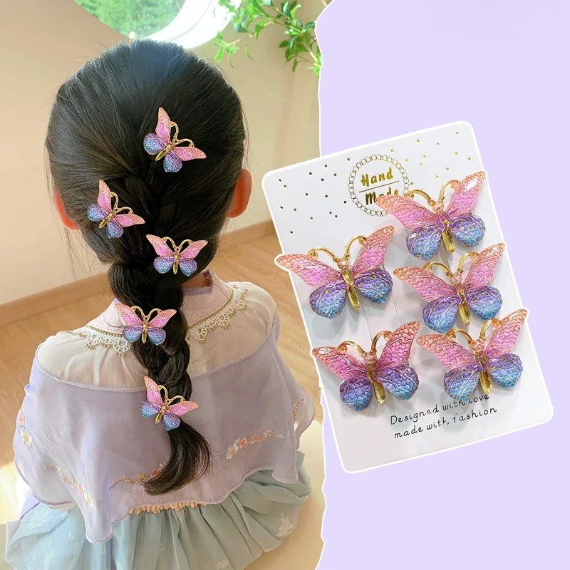 5PCS-Sweet-Stereoscopic-Color-Gradient-Cute-Baby-Hairpins-Kids-Hair ...