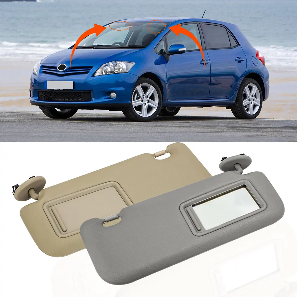 For-Toyota-Auris-Corolla-2010-2011-2012-2013-Car-Sun-Visor-With-Mirror ...