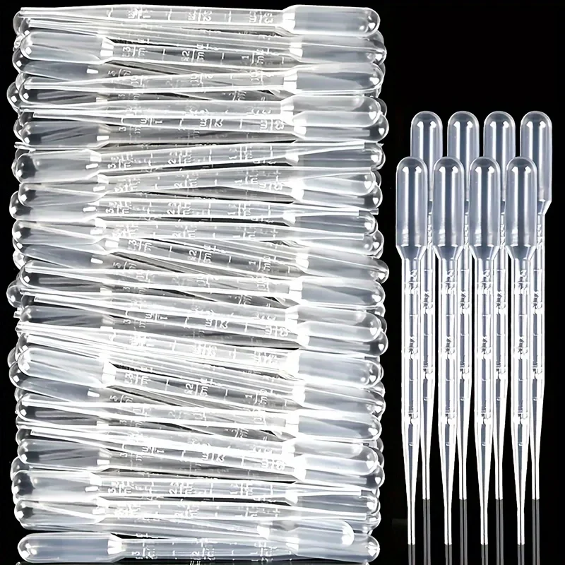 25/50 Pieces of 3ml Plastic Pipette Droppers, Disposable Essential Oil ...