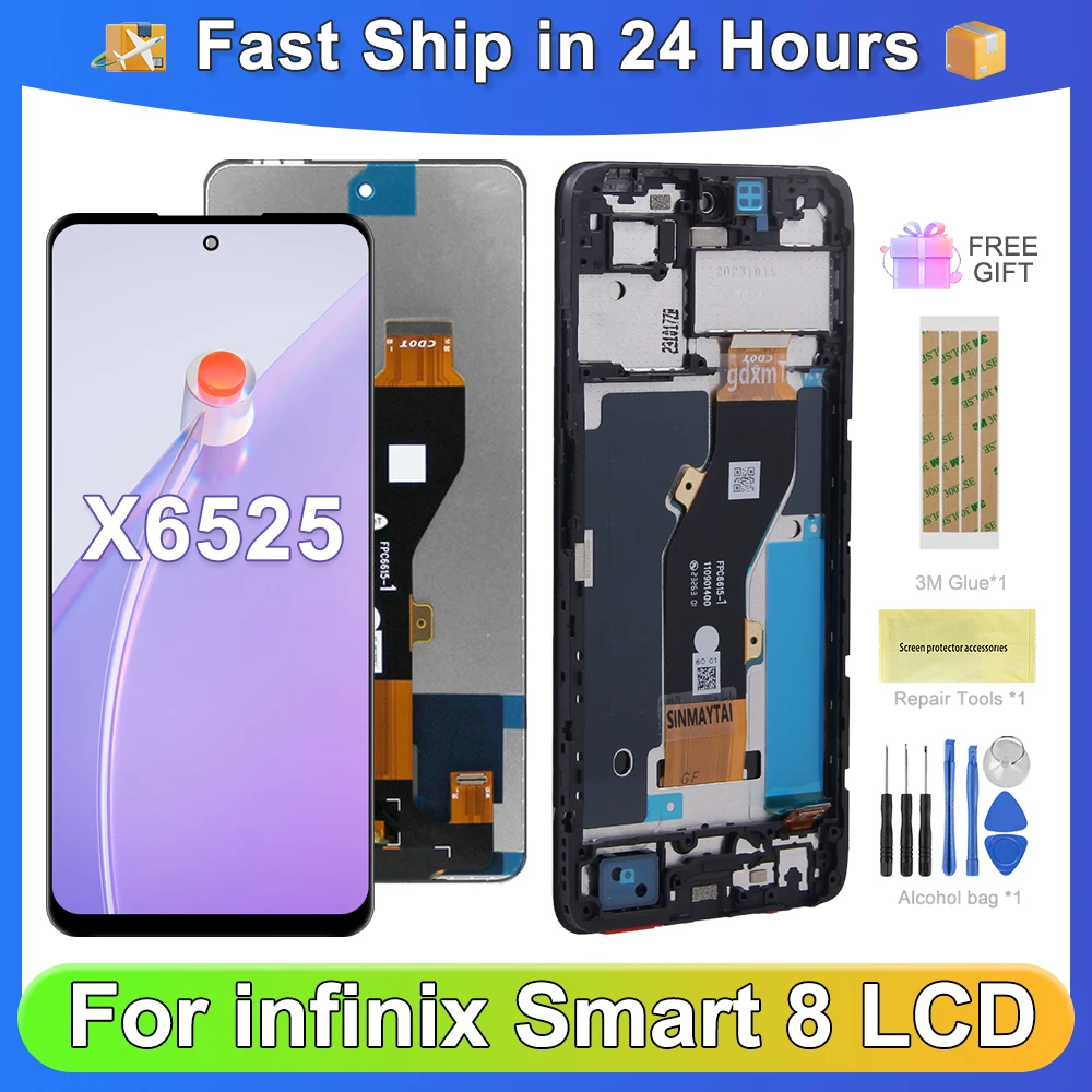 Para Infinix Smart 8 para Smart8 6,6 ''X6525 pantalla LCD reemplazo del ...