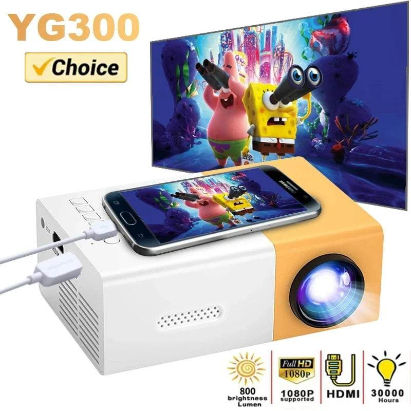 YG300-MINI-Projector-Portable-Home-Theater-Smart-TV-Laser-Beamer-3D ...