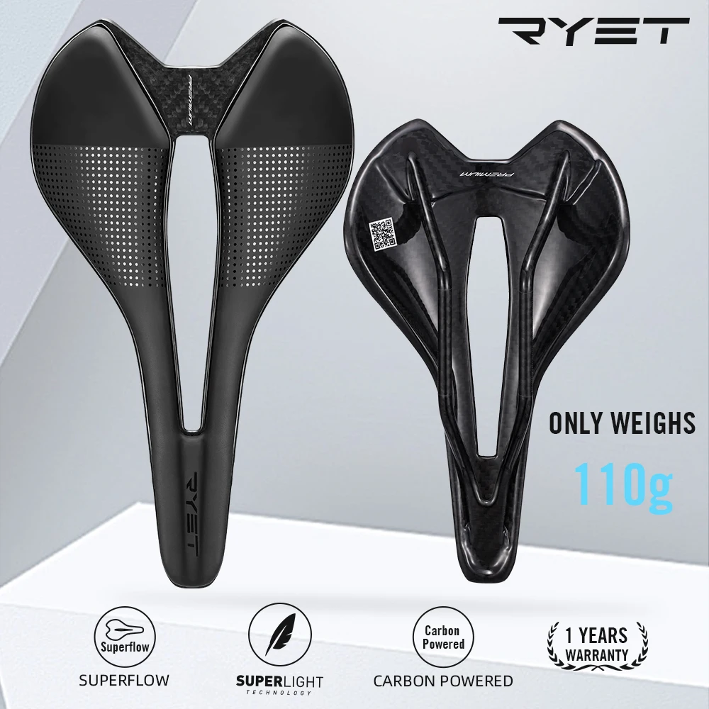 RYET-Full-Carbon-Bike-Saddle-SuperLight-Racing-Bike-Saddle-Carbon-Rails ...