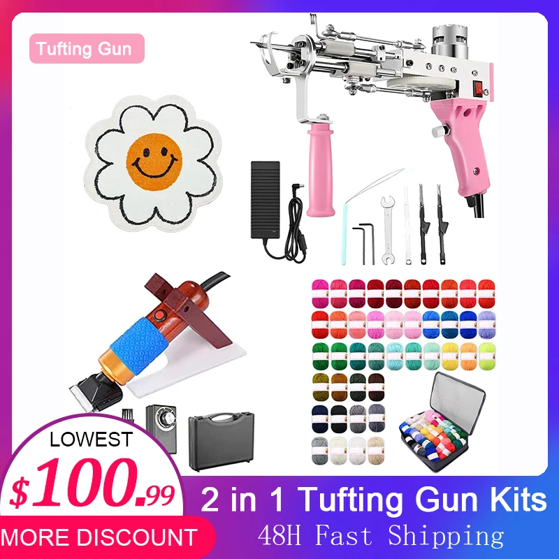 2-in-1-Pink-Tufting-Gun-Kits-Cut-Pile-Tufting-Handheld-Knitting-Rug-Gun ...