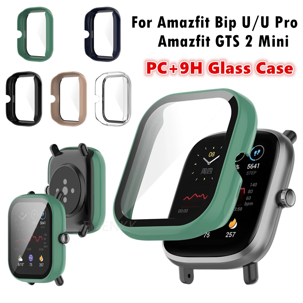 PC+9H Tempered Glass Case For Amazfit Bip U Pro Screen Protective Cover ...