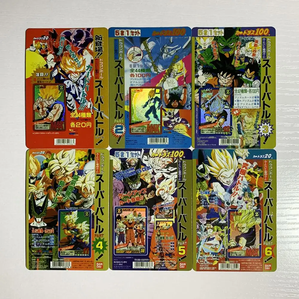 Juego de 6 cartas de Dragon Ball Clash de 86x59Mm, cartas clásicas de Nostalgia, Super Saiyan ...