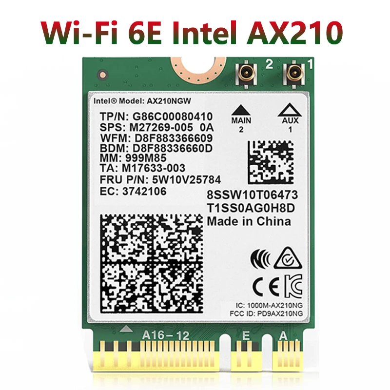 Wifi 6e Intel Ax210 Bluetooth 5.3 M.2 Wireless Card Ax210ngw 2.4ghz ...