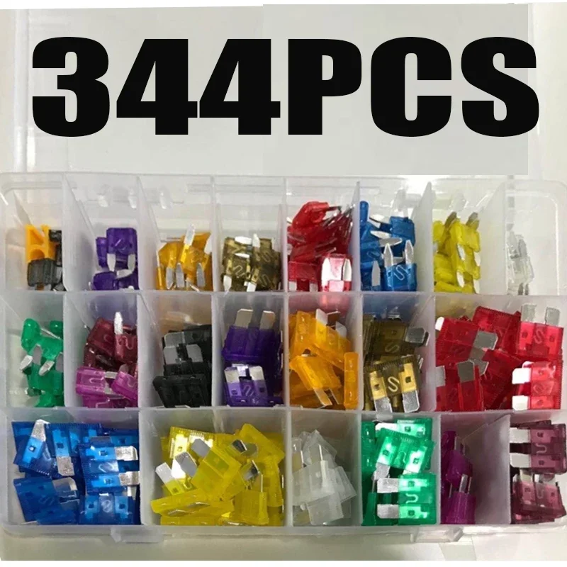 344pcs-Assorted-Car-Fuse-Mini-Blade-Fuses-Set-Auto-Truck-Assortment ...