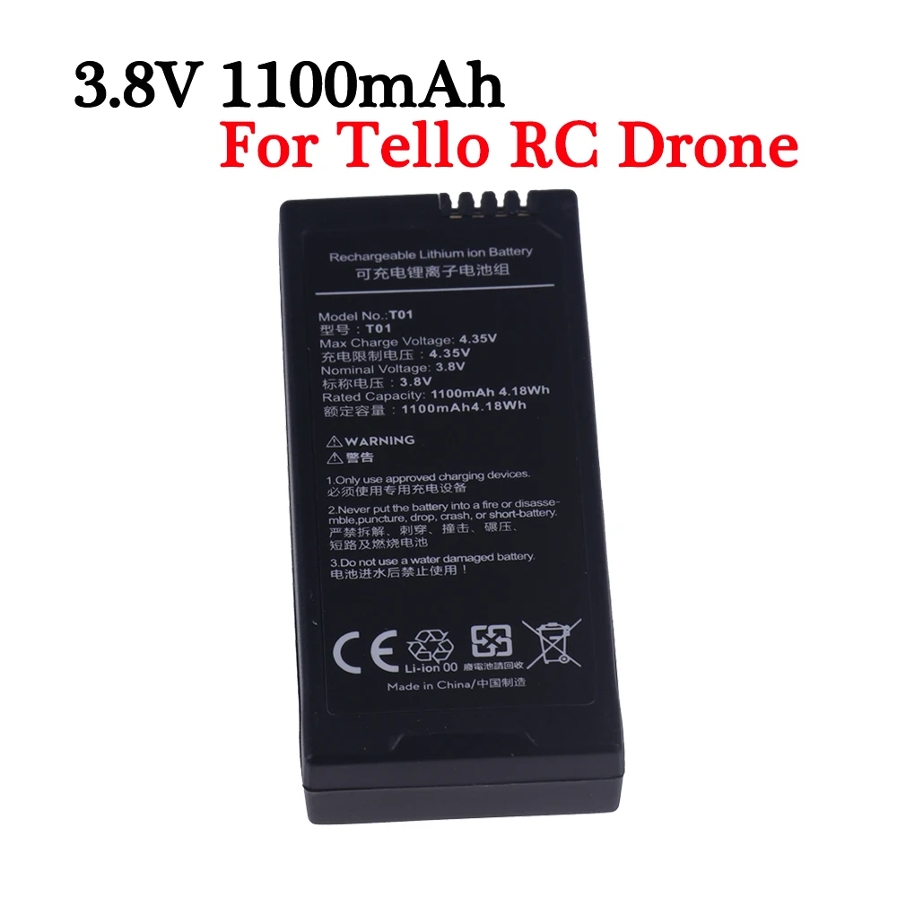 1100mAh-3-8V-Intelligent-Flight-UAV-Battery-for-Tello-Remote-Control-RC ...