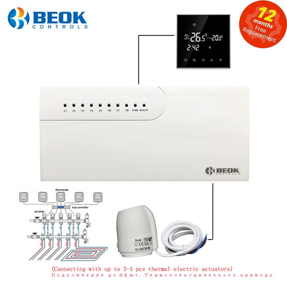Beok 3a Water Floor Heating System Smart Wifi Thermostat Central ...