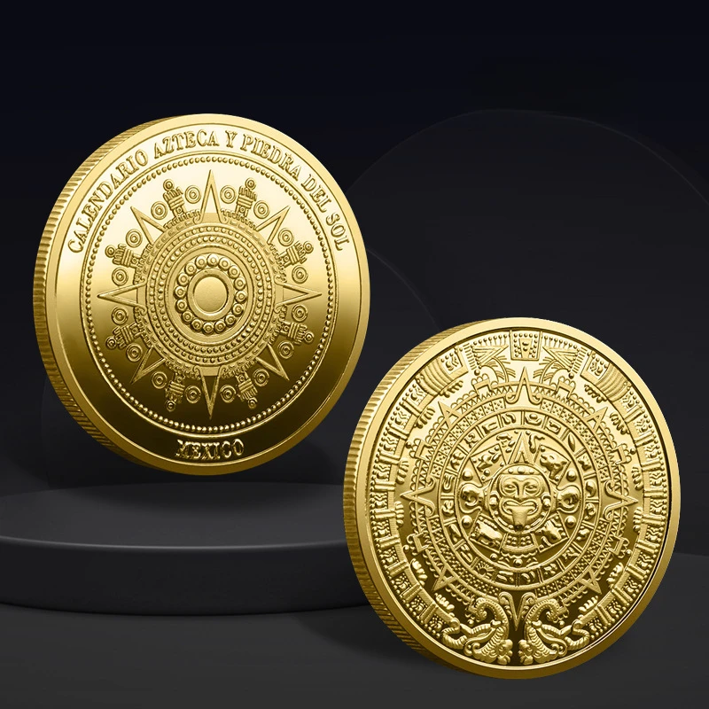 Maya Coins, Mexican Maya Souvenir Coins, Maya Calendar, Aztec Coins ...