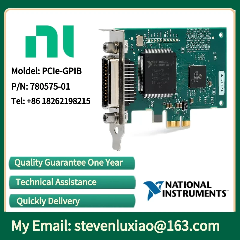 NI PCIe-GPIB 780575-01 PCI Express, IEEE 488 GPIB Instrument control device, controller device ...