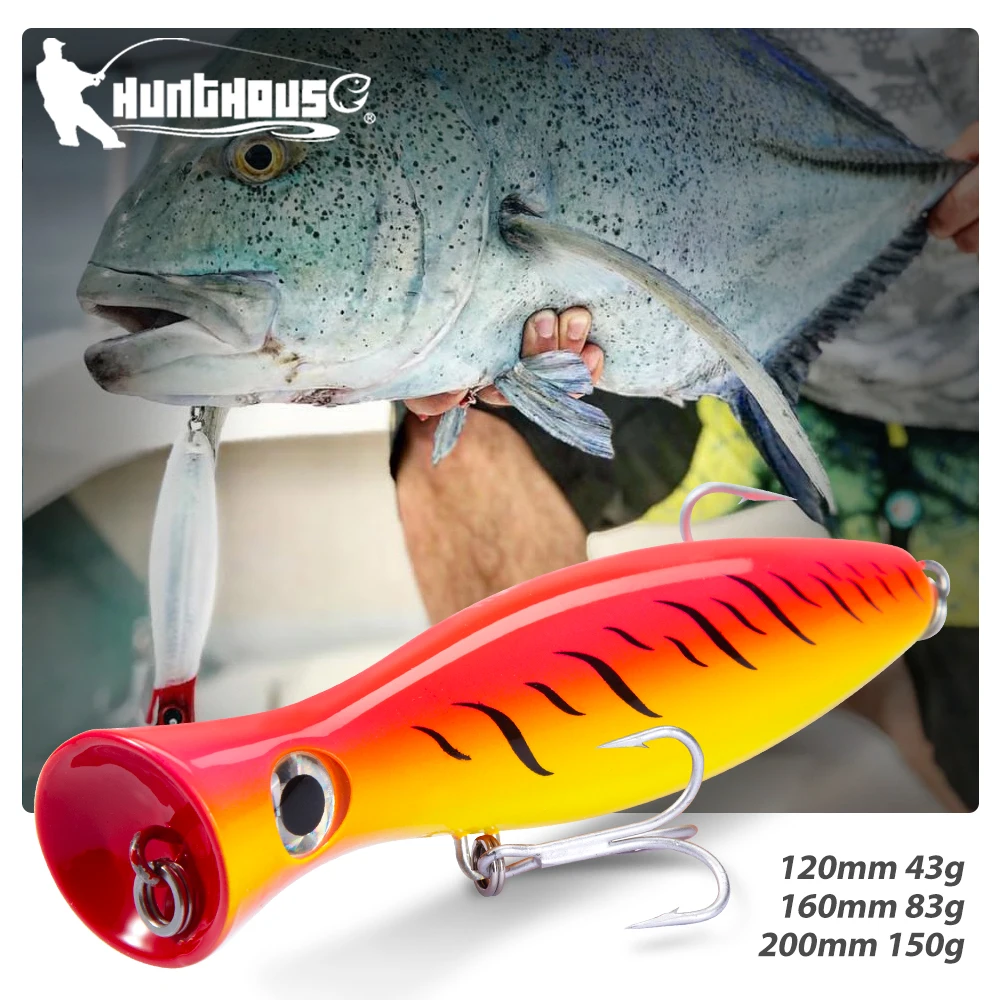 Hunthouse-Popper-Fishing-Bait-Spinning-GT-Lure-Saltwater-Isca-Poppers ...