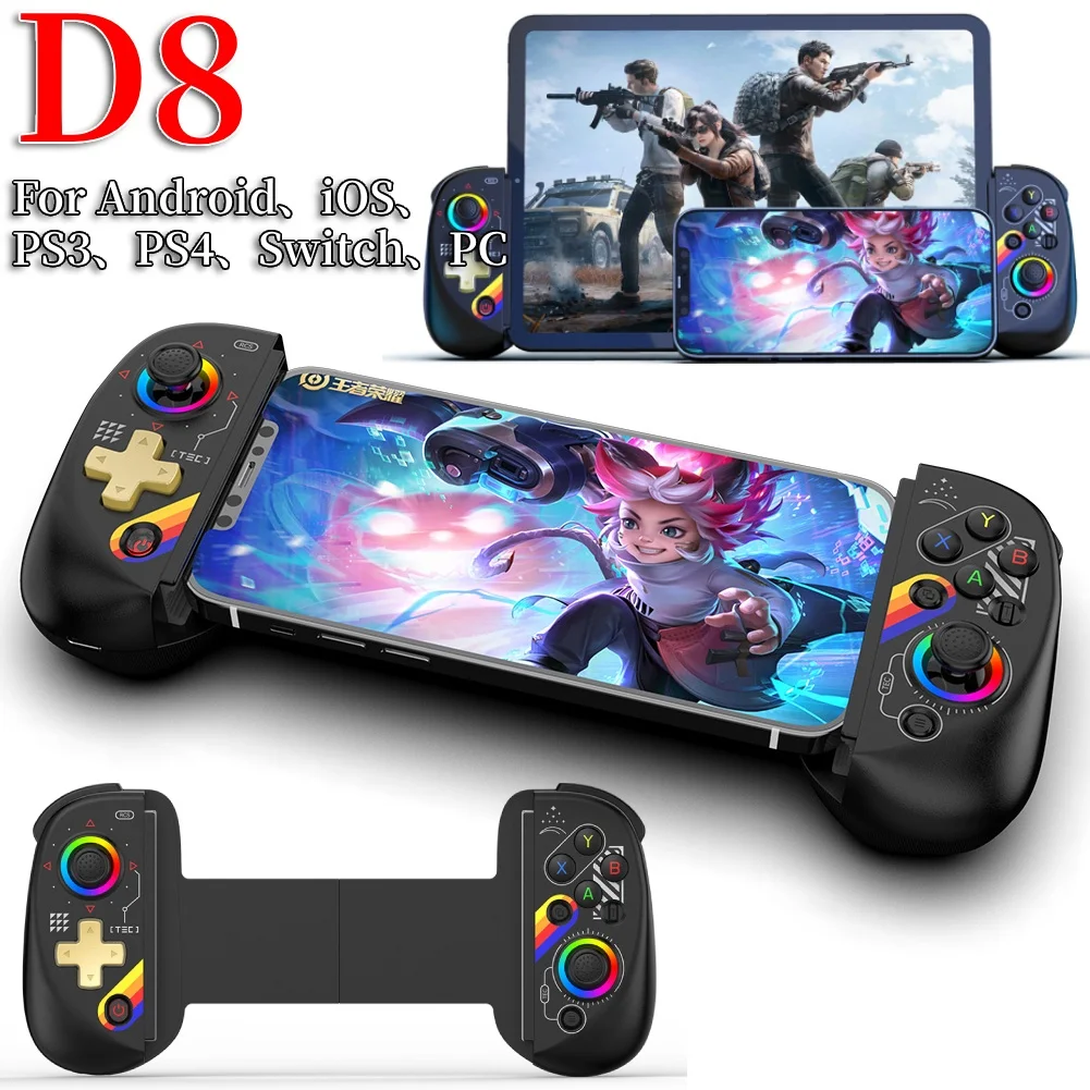 D8-Telescopic-Gamepad-Controller-Joystick-Turbo-6-axis-Gyro-Vibration-Wireles-Bluetooth-5-2-for ...