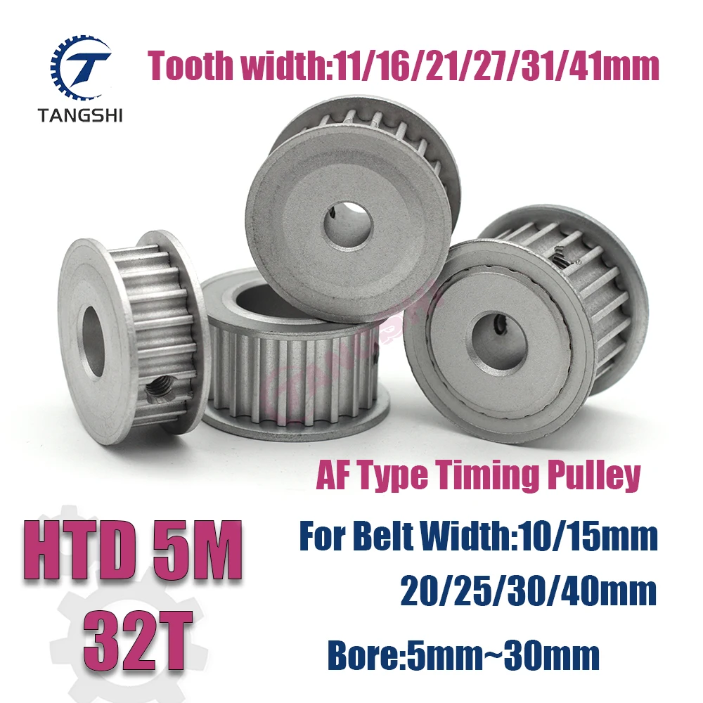 HTD-5M-32-Teeth-Synchronous-Timing-Pulley-Bore-5mm-to-30mm-for-Width-10 ...