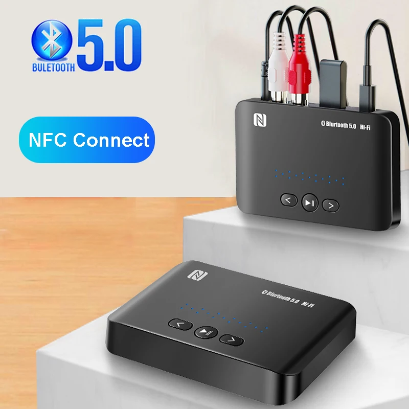 Bluetooth-5-0-Adapter-Receiver-3-5mm-AUX-RCA-Wireless-Audio-Adapter ...