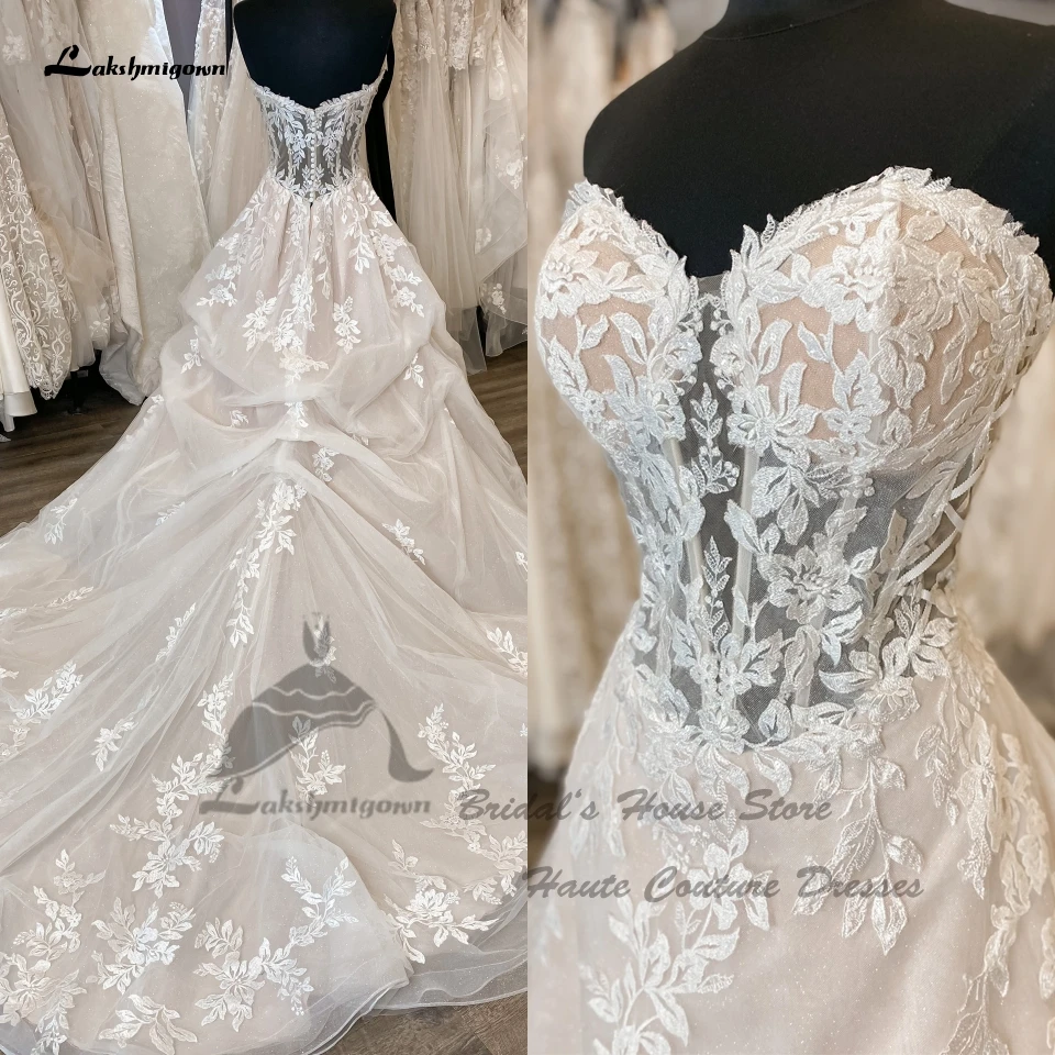 Vestidos-de-novia-de-princesa-champ-n-para-mujer-hombros-descubiertos ...