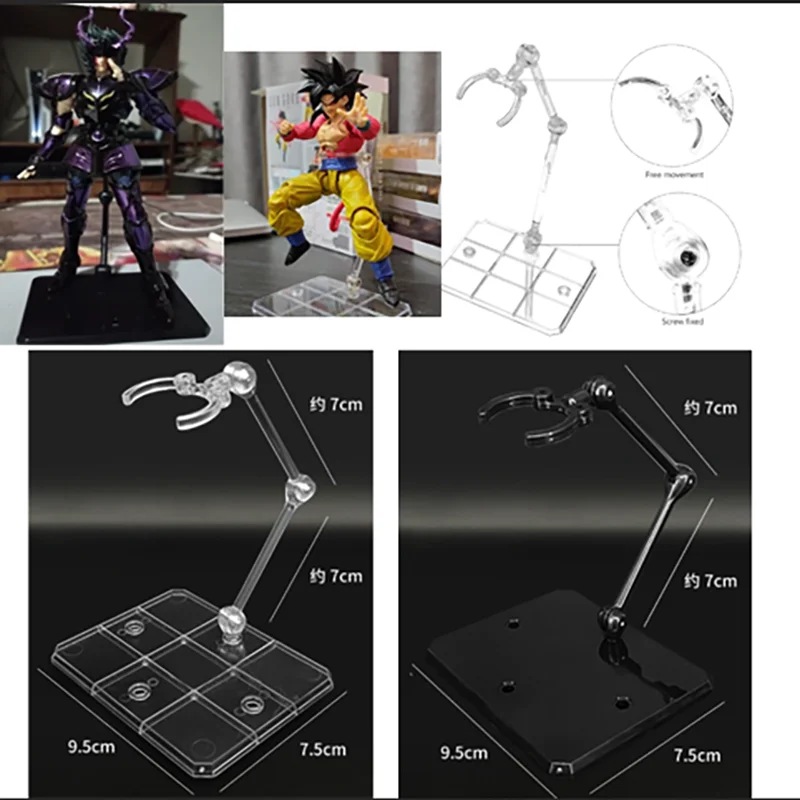Clear Action Figure Stand,Assembly Action Figure Display Holder Base ...