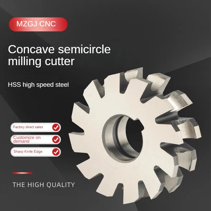 White-steel-concave-semi-circular-milling-cutter-HSS-milling-convex-arc ...