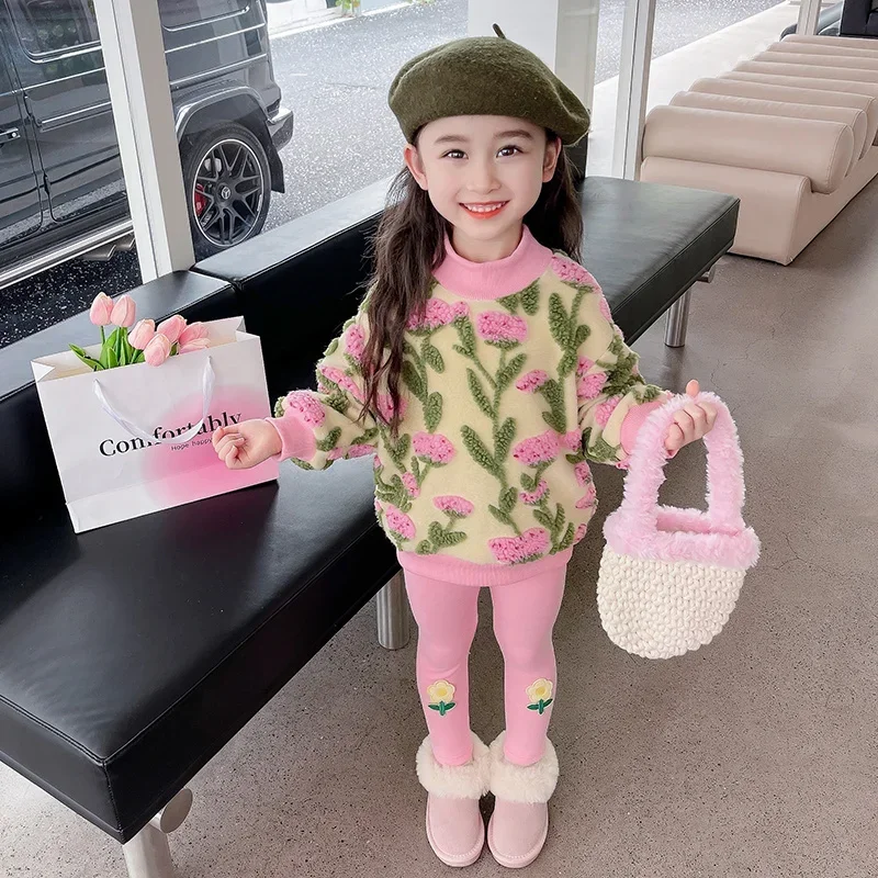 Children-Winter-Clothing-Sets-Baby-Girls-Sweater-Pants-Toddler-Kids ...