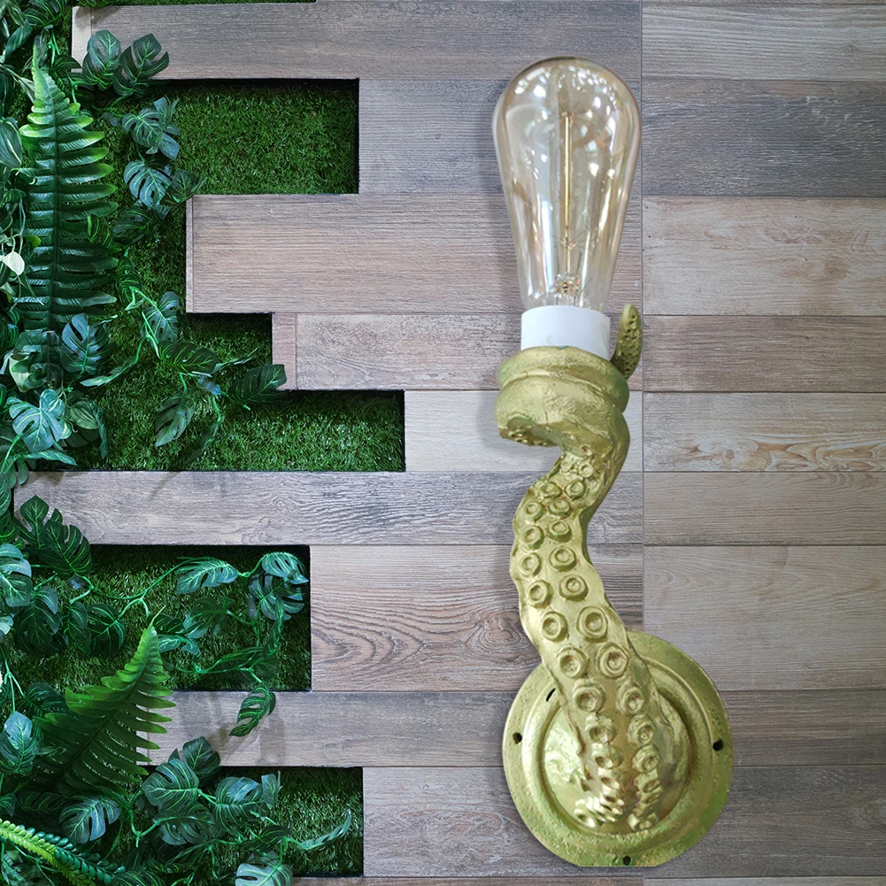 Retro Octopus Tentacle Wall Lamp Red, Purple, Green | Dragonfly Decor