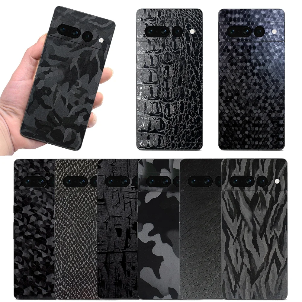 3D-Camo-Ghost-Black-Skin-Film-Phone-Back-Sticker-For-Google-Pixel-8-Pro ...