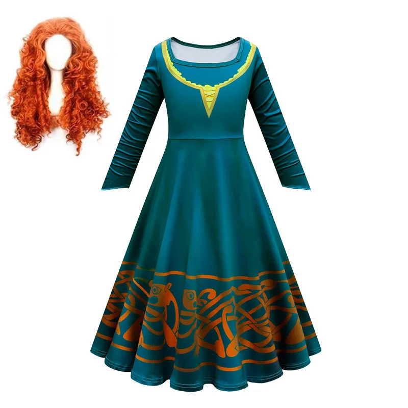 Nuevo disfraz de valiente Mérida para niñas, vestido de princesa de ...